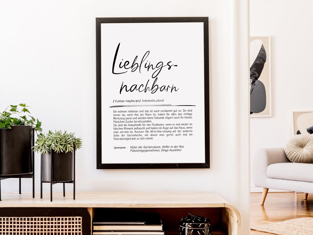Favorite Neighbors Definition Poster • Digital Download • Neighbor Gift ...