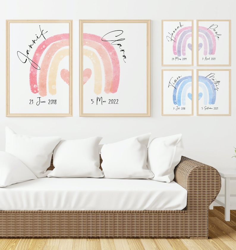 Rainbow Poster Set | Personalized | Print - Etsy