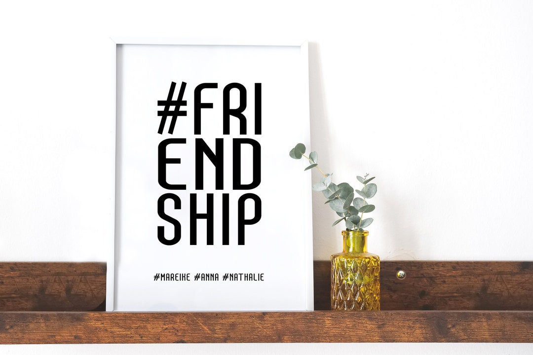 Friendship Poster • Personalized Friendship Poster • Best Friend Gift ...