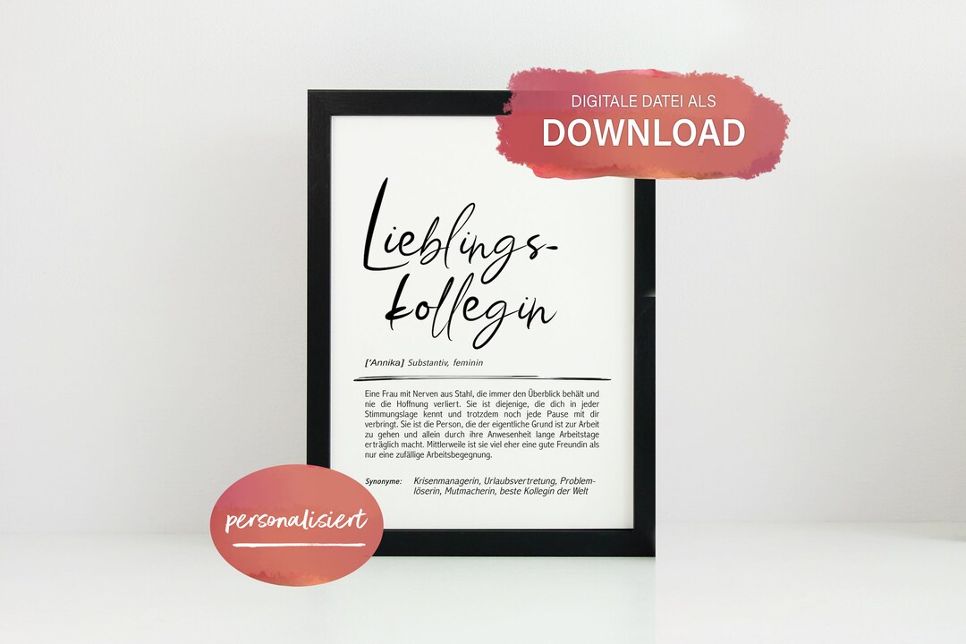 Poster Favorite Colleague Digital File Download - Etsy