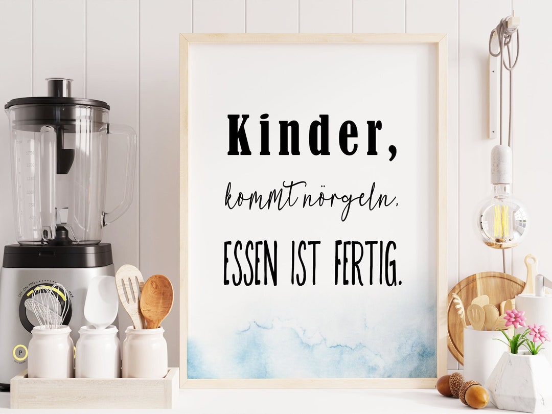 Kids Are Coming to Complain Poster • Dinner's Ready Saying • Black and ...