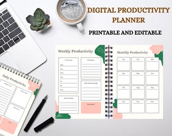 Productivity Planner Printable Ultimate Life Journal Binder Daily ...