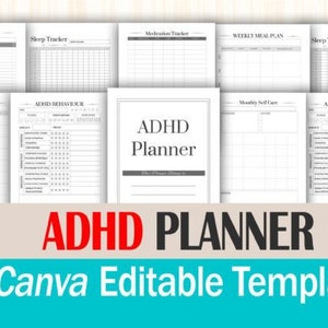 ADHD Planner PRINTABLE ADHD Workbook Organizer Daily - Etsy