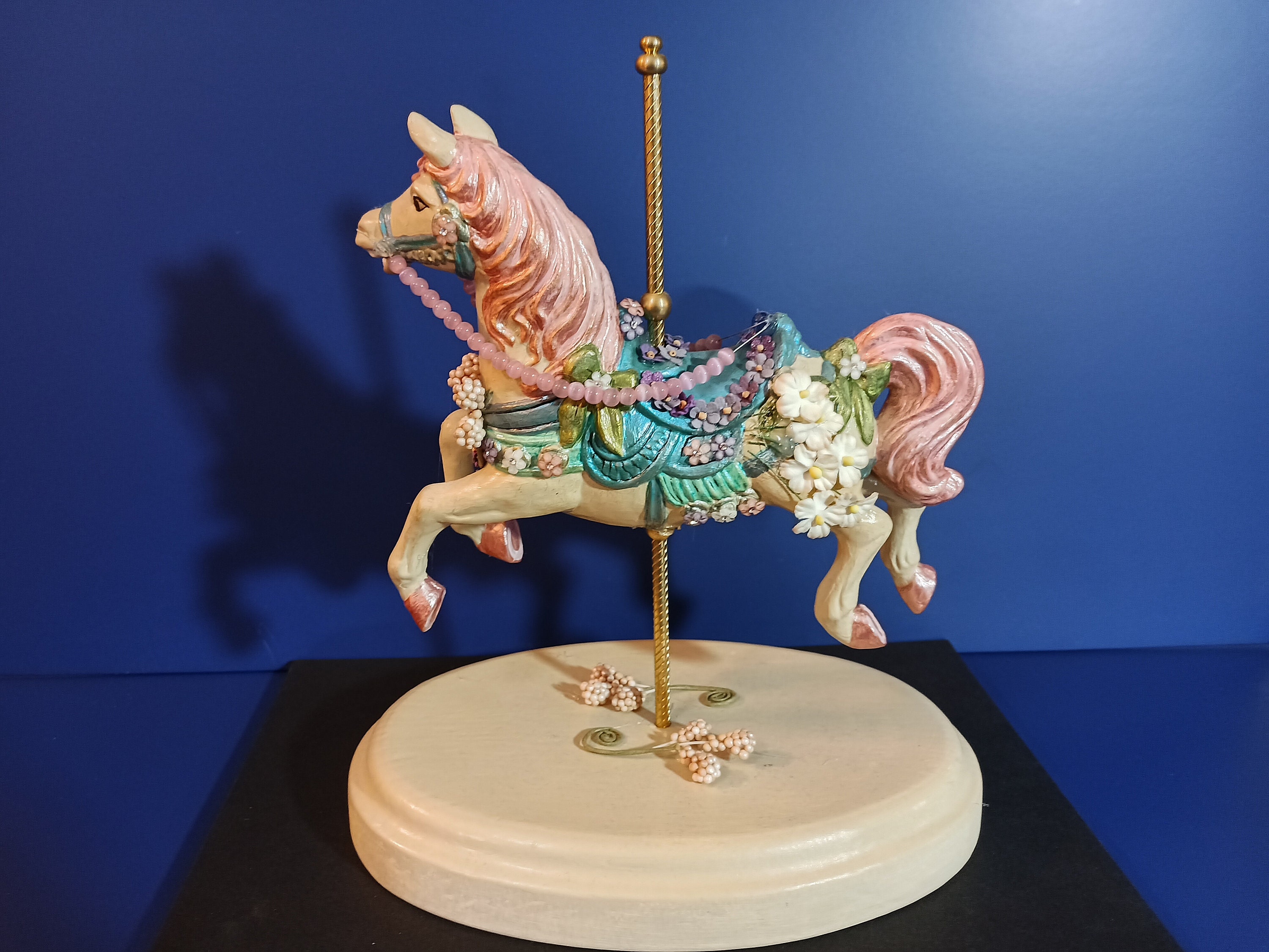 12" Hand Painted Bisque Carousel Horse - Etsy