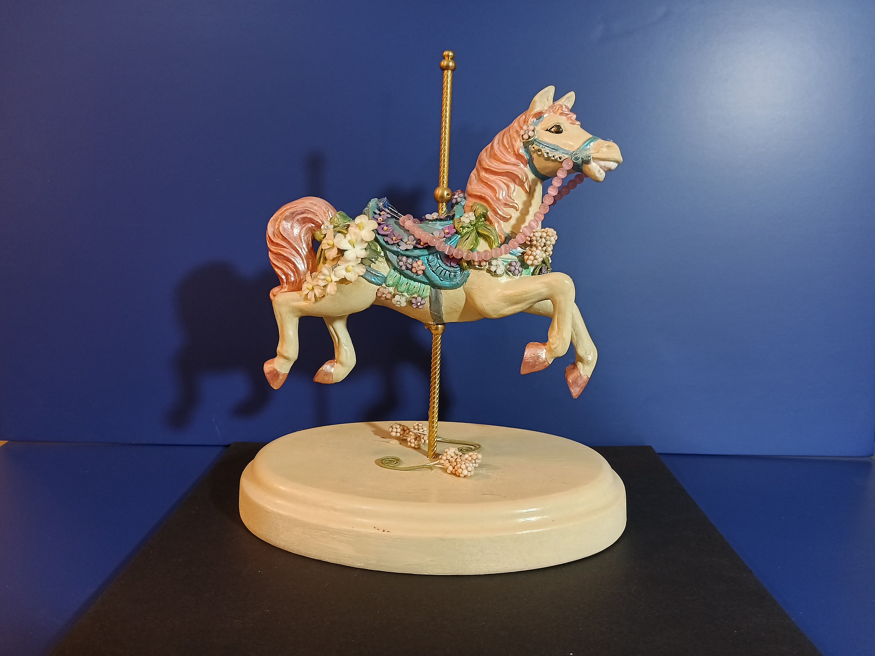 12" Hand Painted Bisque Carousel Horse - Etsy