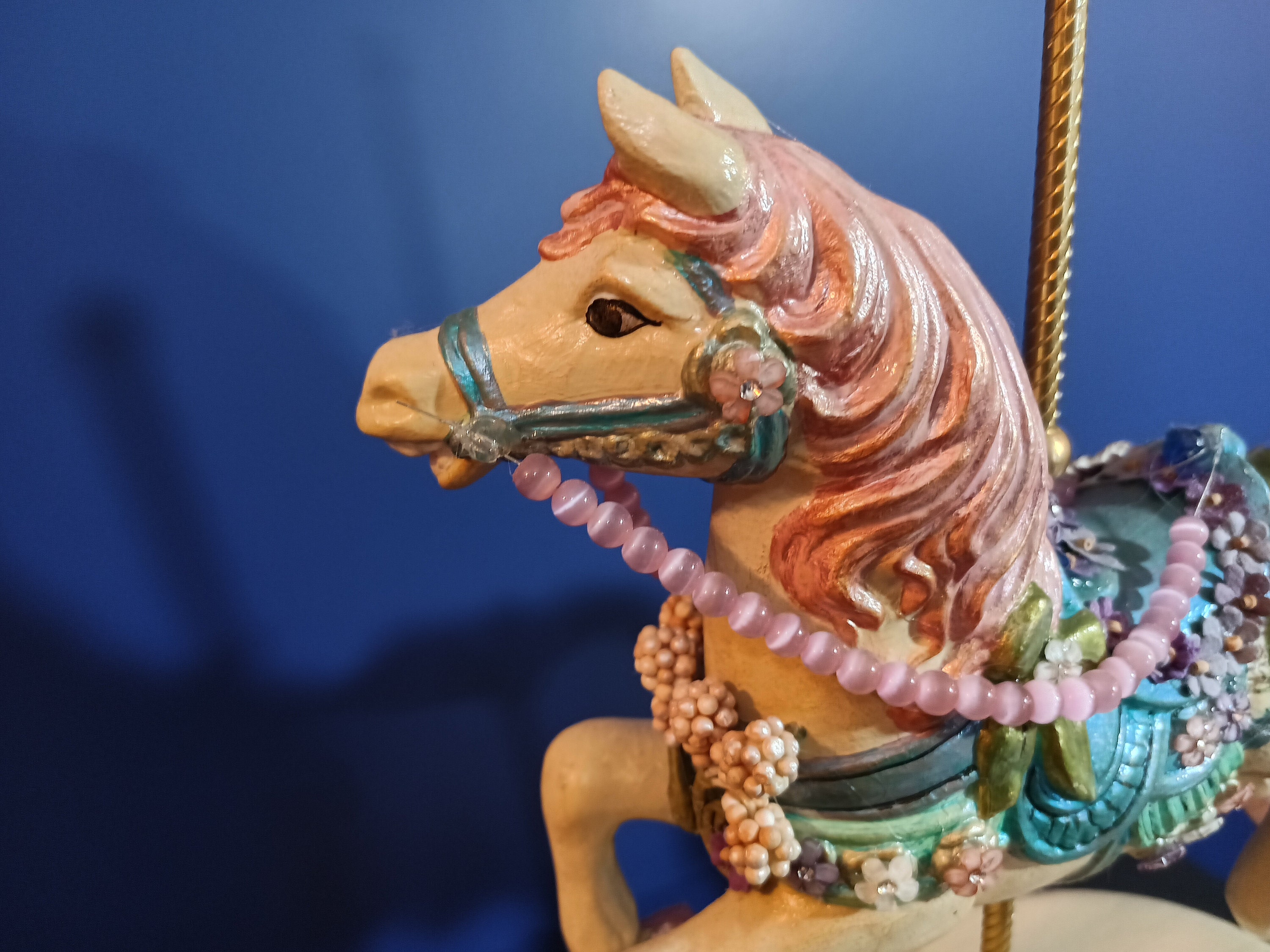 12" Hand Painted Bisque Carousel Horse - Etsy