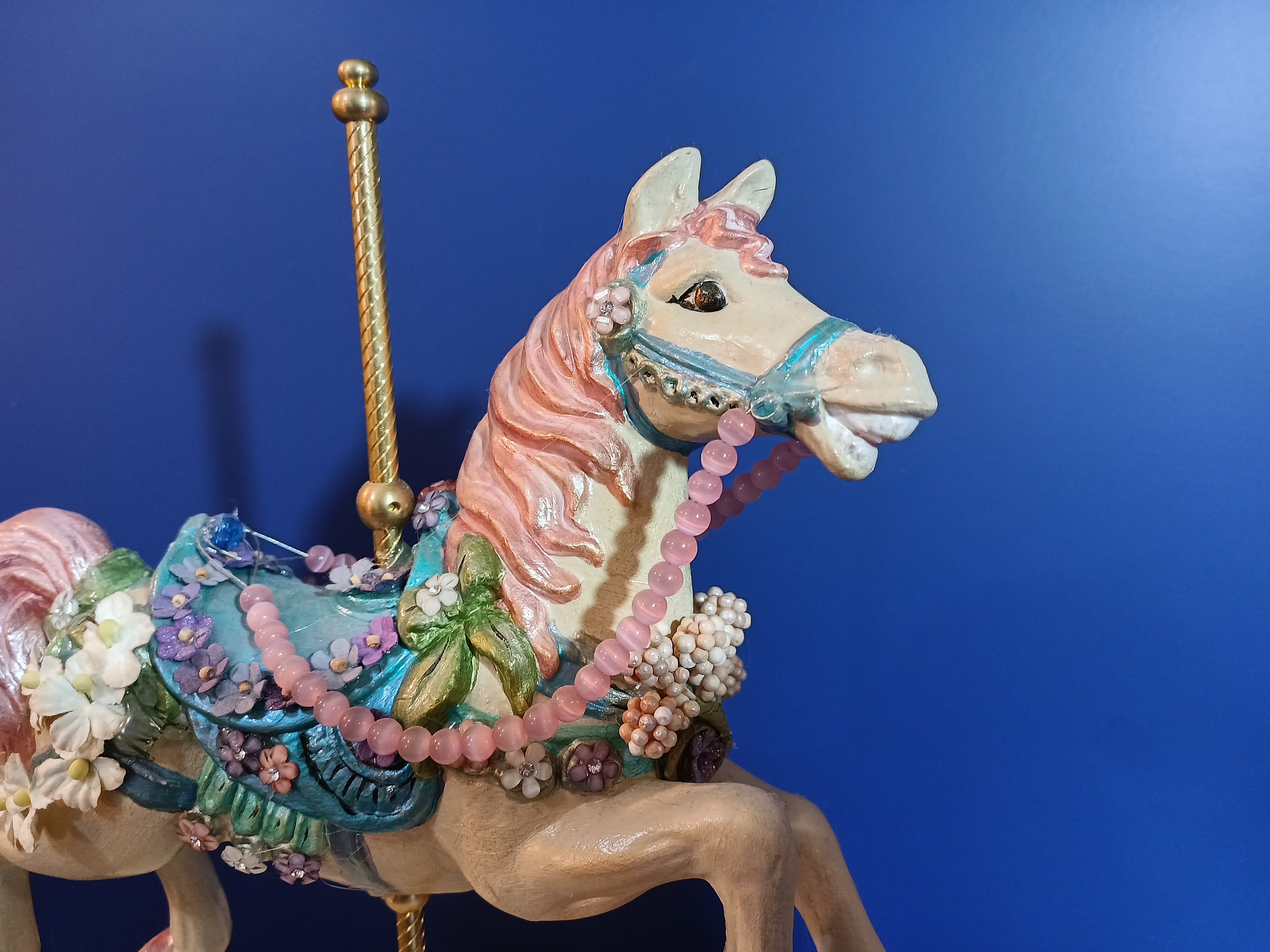 12" Hand Painted Bisque Carousel Horse - Etsy