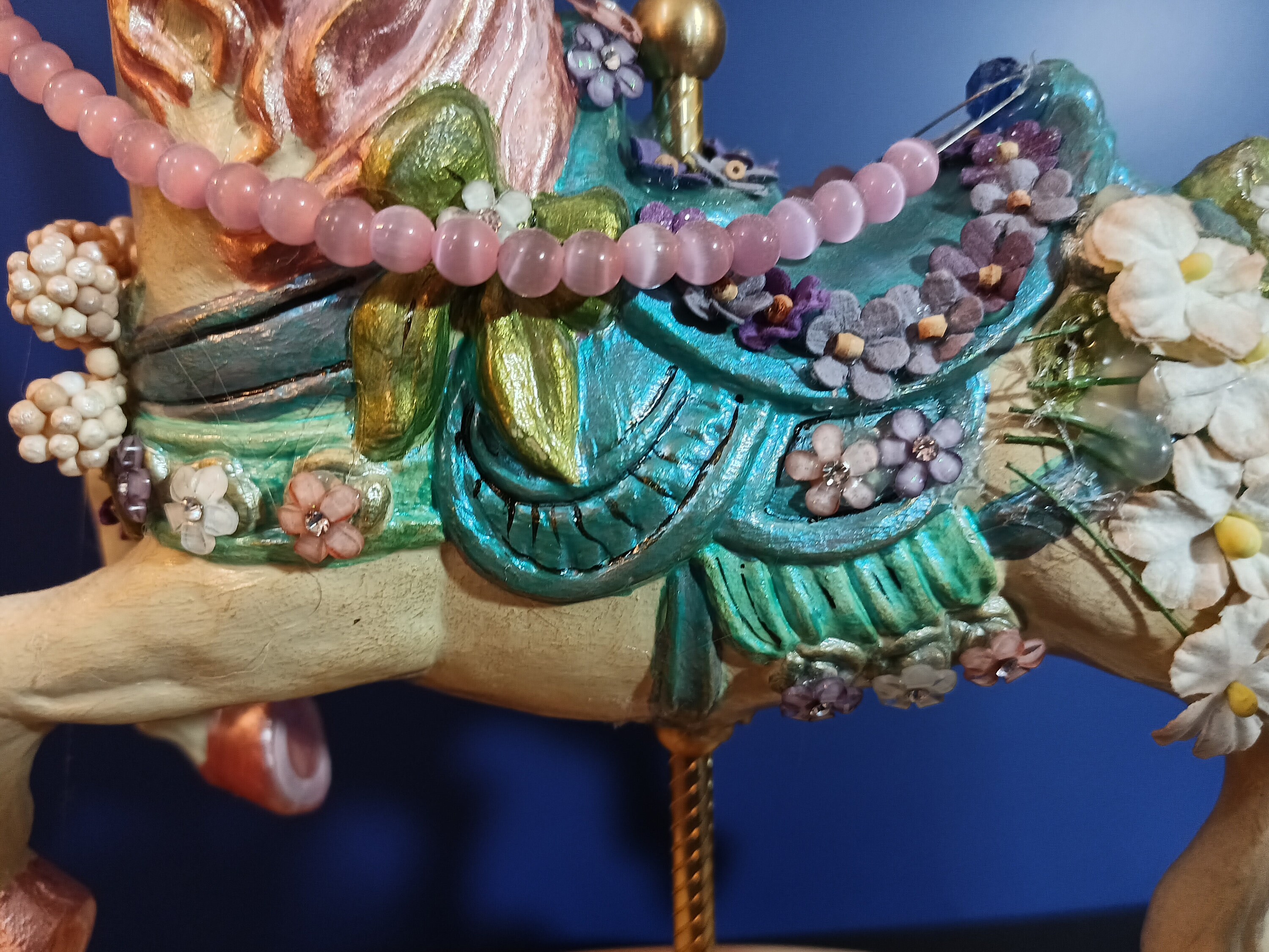12" Hand Painted Bisque Carousel Horse - Etsy