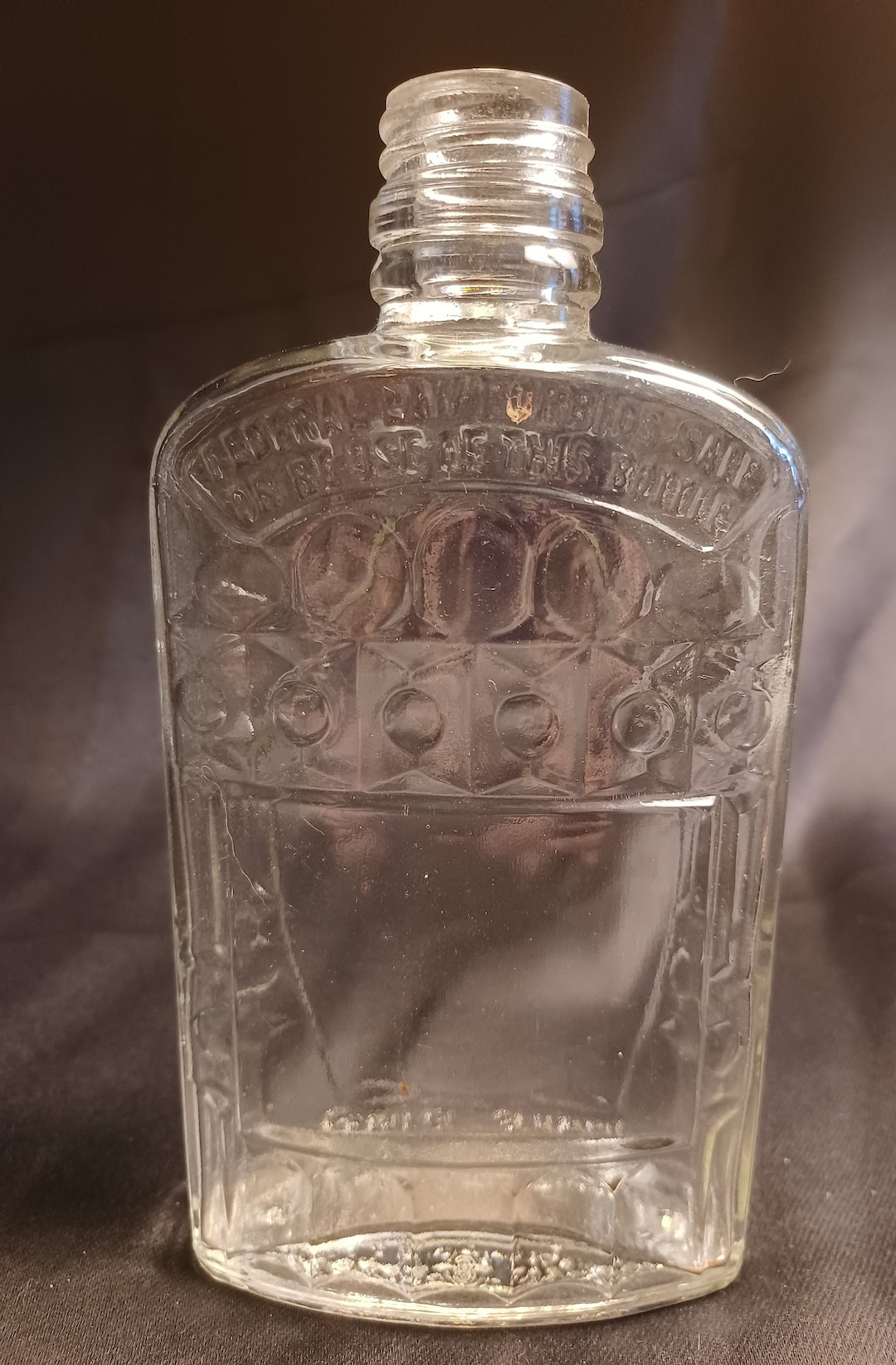 Vintage Collectible Half Pint Liquor Bottle/embossed federal Law ...