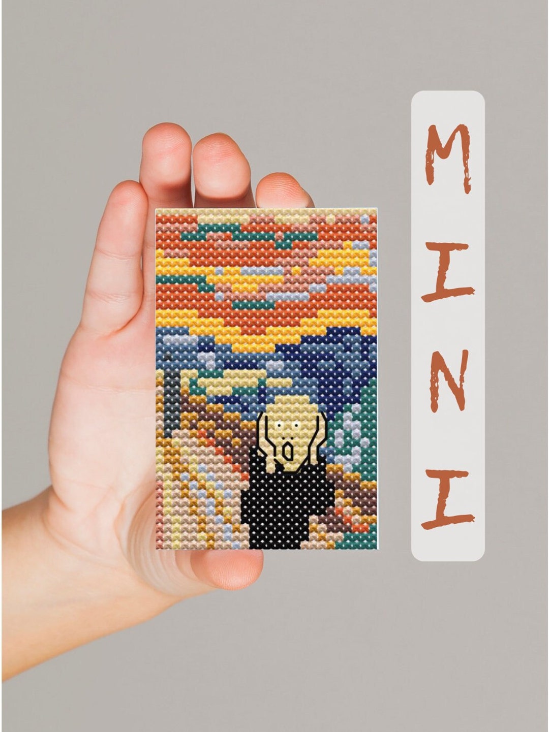 MINI the Scream by Munch Digital Cross Stitch Pattern, Cross Stitch ...