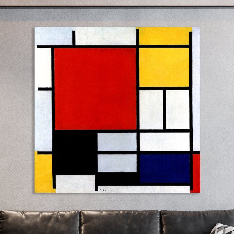 Piet Mondrian Canvas - Etsy