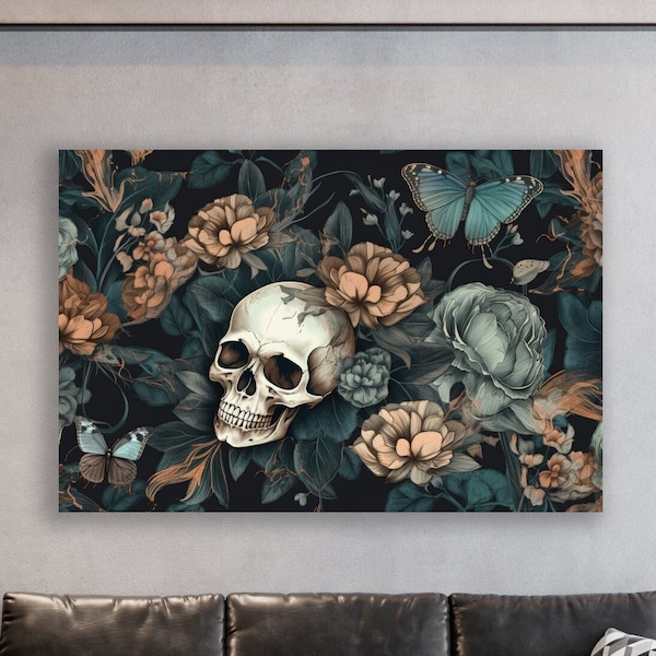 Skull Wall Art - Etsy