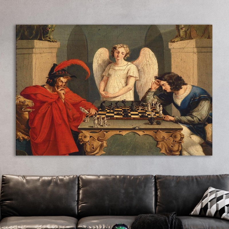 Painting of Checkmate - Etsy