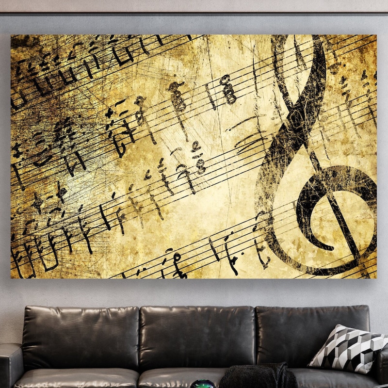 Music Notes Wall Art - Etsy