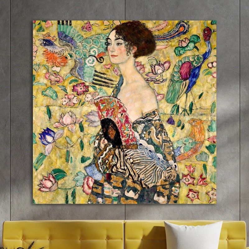Lady With Fan Klimt - Etsy