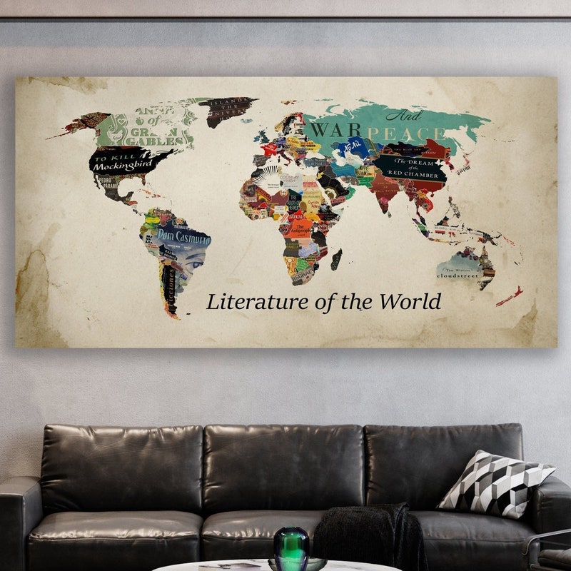 Huge Wood World Map - Etsy