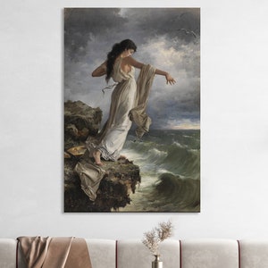 Death of Sappho Wall Art, Miguel Carbonell Selva Art, Huge Canvas Home ...