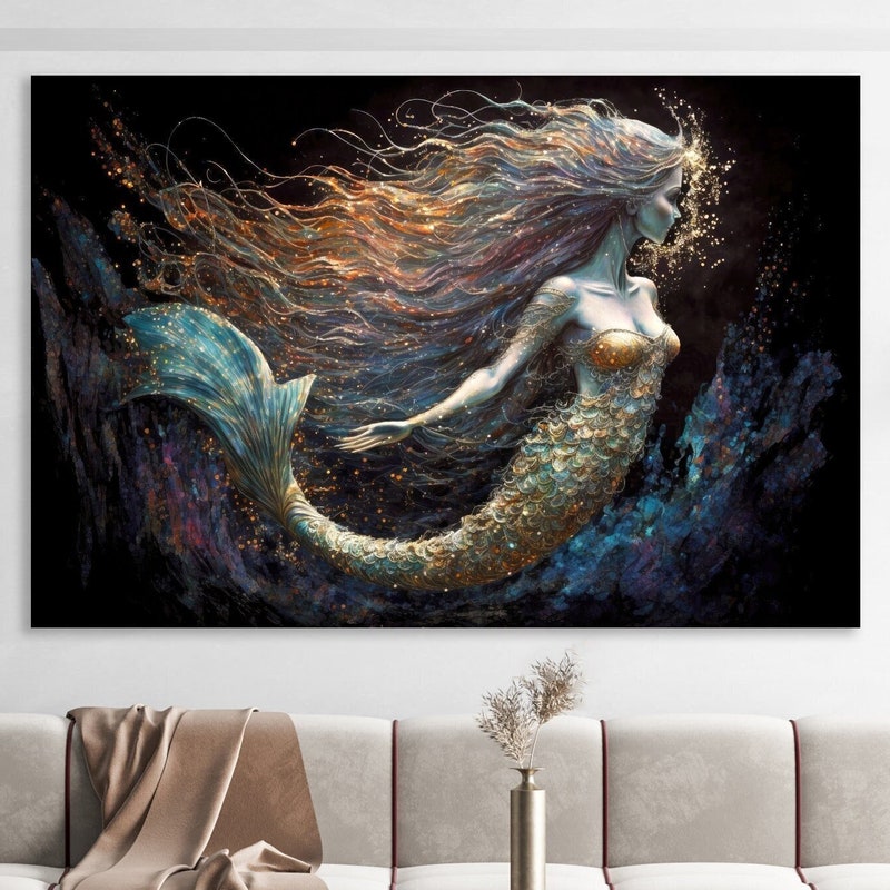 Mermaid Wall Art - Etsy