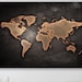 Rustic World Map Wall Art, Huge Canvas Home Decor, World Map Canvas ...