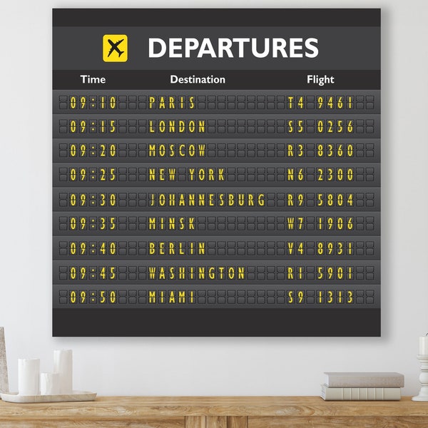 Departure Board Custom - Etsy