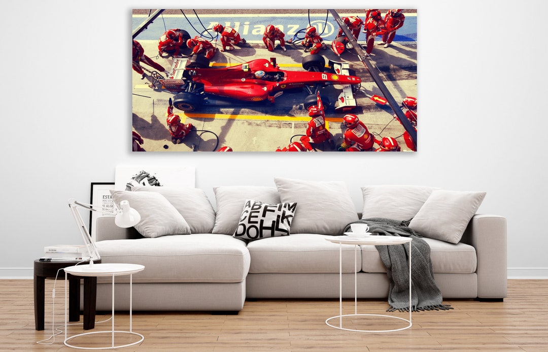 Formula 1 Wall Art, Formula 1 Fan Gift, Huge Canvas Wall Art, F1 Canvas ...