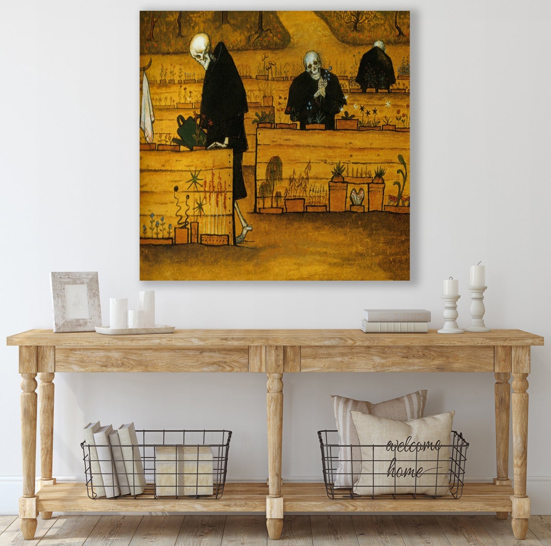 Garden of Death, Hugo Simberg Art, Huge Canvas Home Decor, Garden of ...