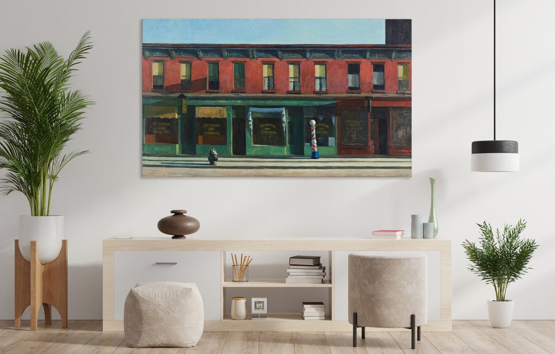 Early Sunday Morning Wall Art, Edward Hopper Art, Early Sunday Morning ...