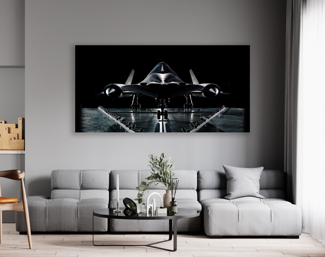 Lockheed SR-71 Wall Decor, Huge Canvas Home Decor, Blackbird Wall Art ...
