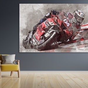 Motogp Wall Art, Motorcycle, Motogp Canvas, Huge Canvas Home Decor ...