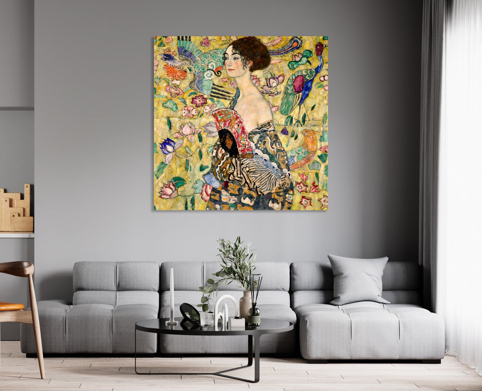 Lady With Fan 1918 Wall Art, Gustav Klimt Art, Huge Canvas Wall Art ...