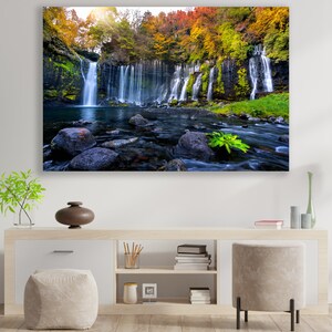 Waterfall Wall Art, Nature Art, Waterfall Canvas, Huge Canvas Home ...
