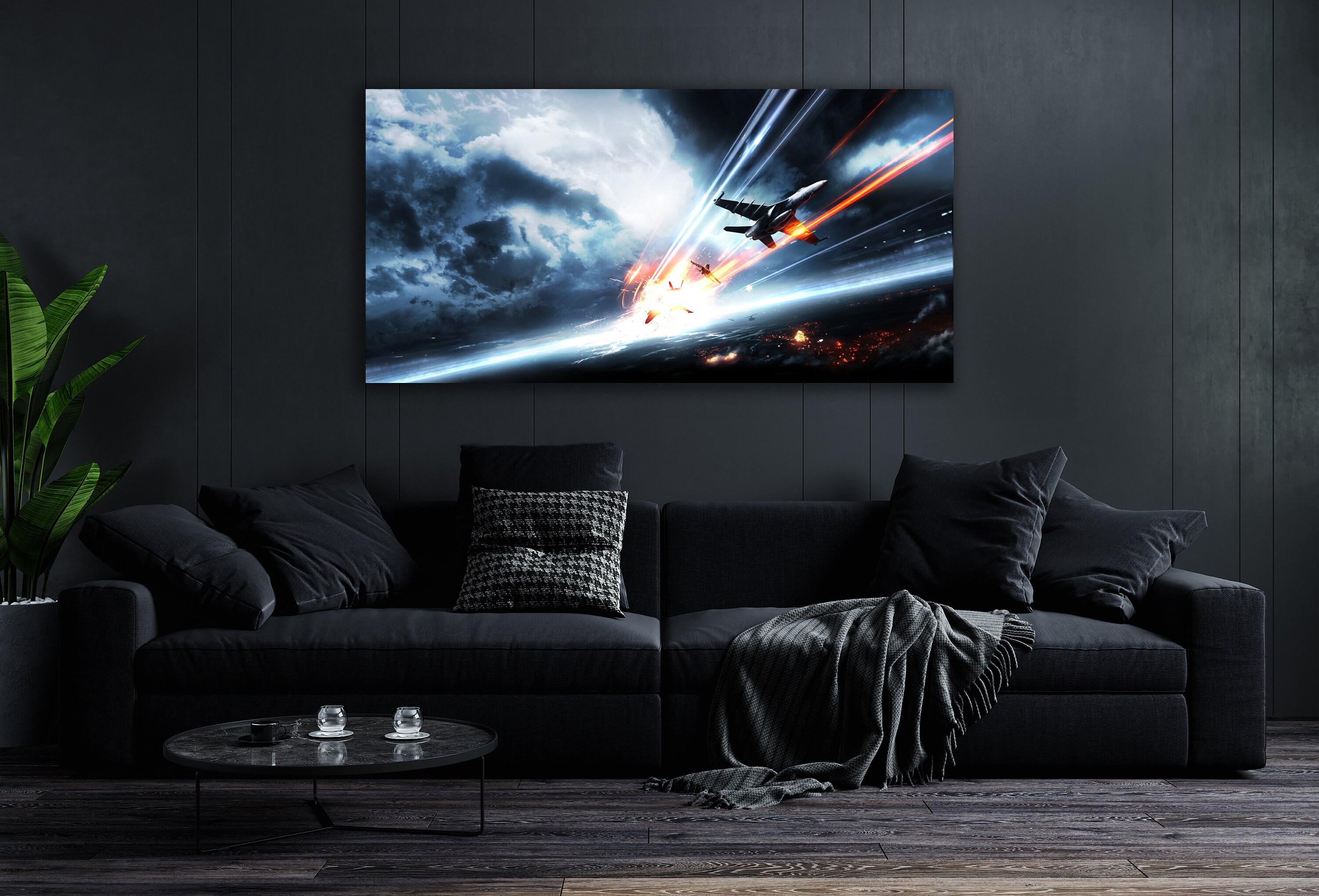 Fighter Jet Wall Art, Huge Canvas Wall Art, Military Jet Canvas ...