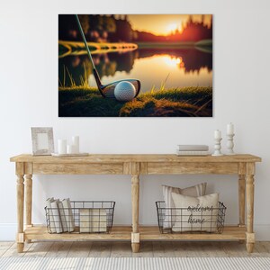 Golf Сlub Canvas Print, Huge Canvas Home Decor, Golf Player Gift, Golf ...