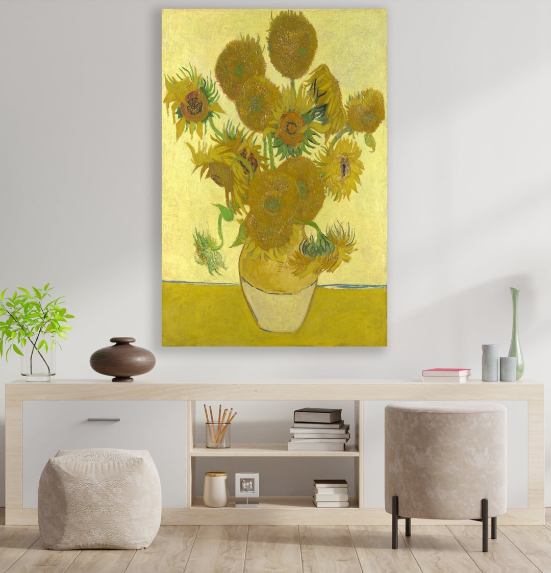 Sunflowers Wall Art, Van Gogh Art, Huge Canvas Home Decor, Sunflowers ...
