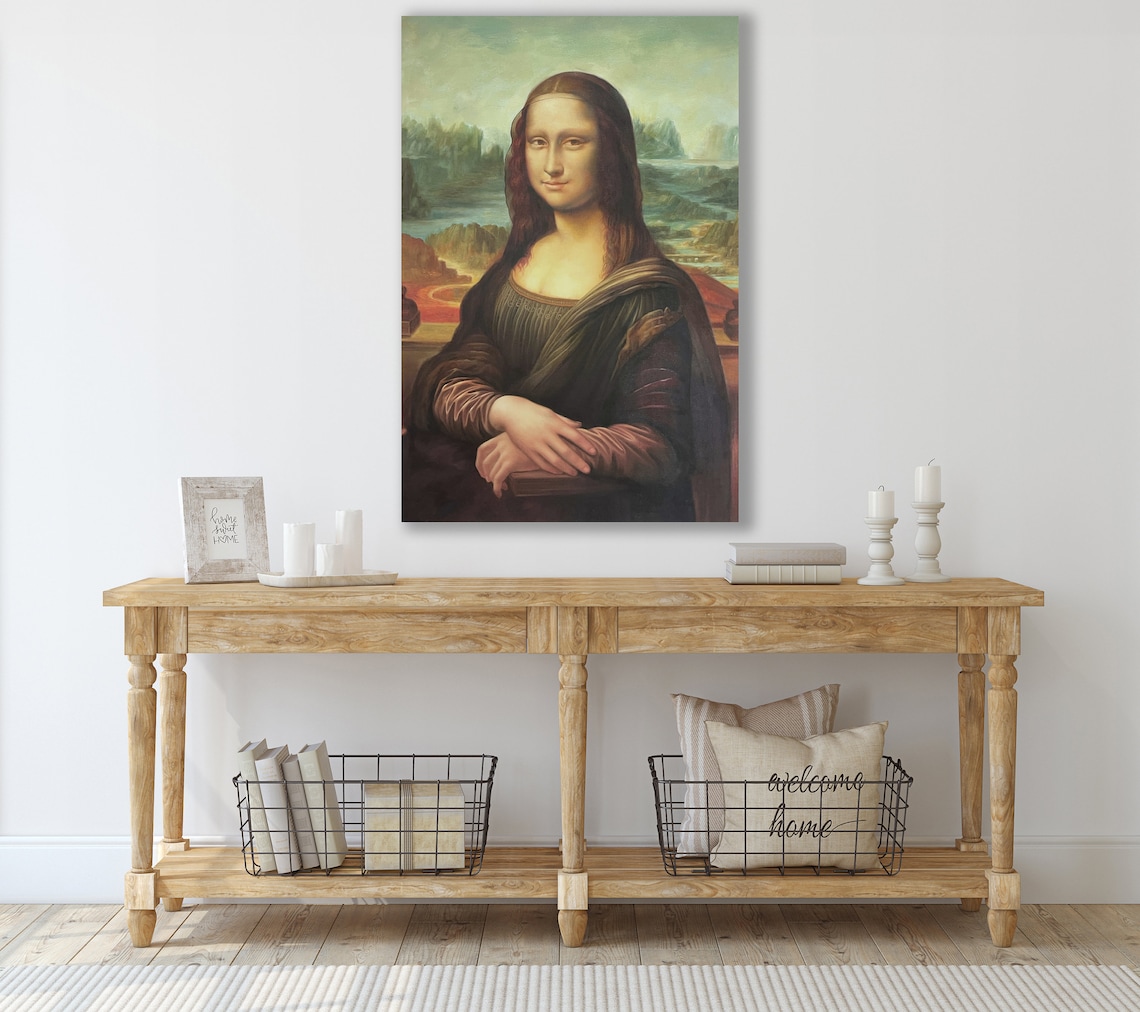 Mona Lisa Wall Art Da Vinci Art Huge Canvas Wall Art Mona - Etsy