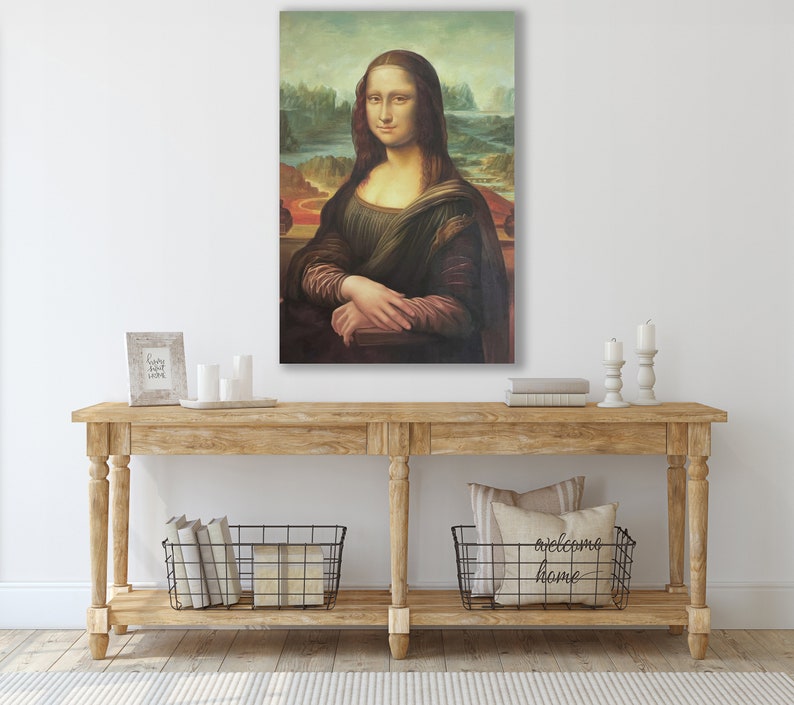 Mona Lisa Wall Art Da Vinci Art Huge Canvas Wall Art Mona - Etsy