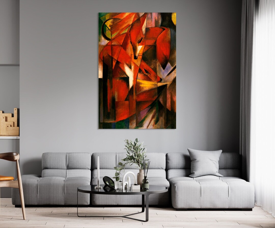 The Foxes 1913 Canvas Print, Franz Marc Wall Art, Huge Canvas Wall ...