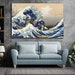 The Great Wave off Kanagawa Wall Art, Huge Canvas Home Decor, Funny ...