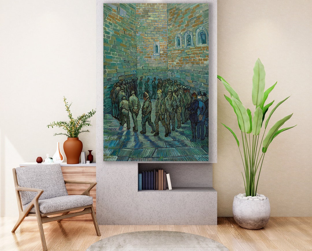 Prisoners Round Wall Art, Van Gogh Art, Huge Canvas Home Decor ...