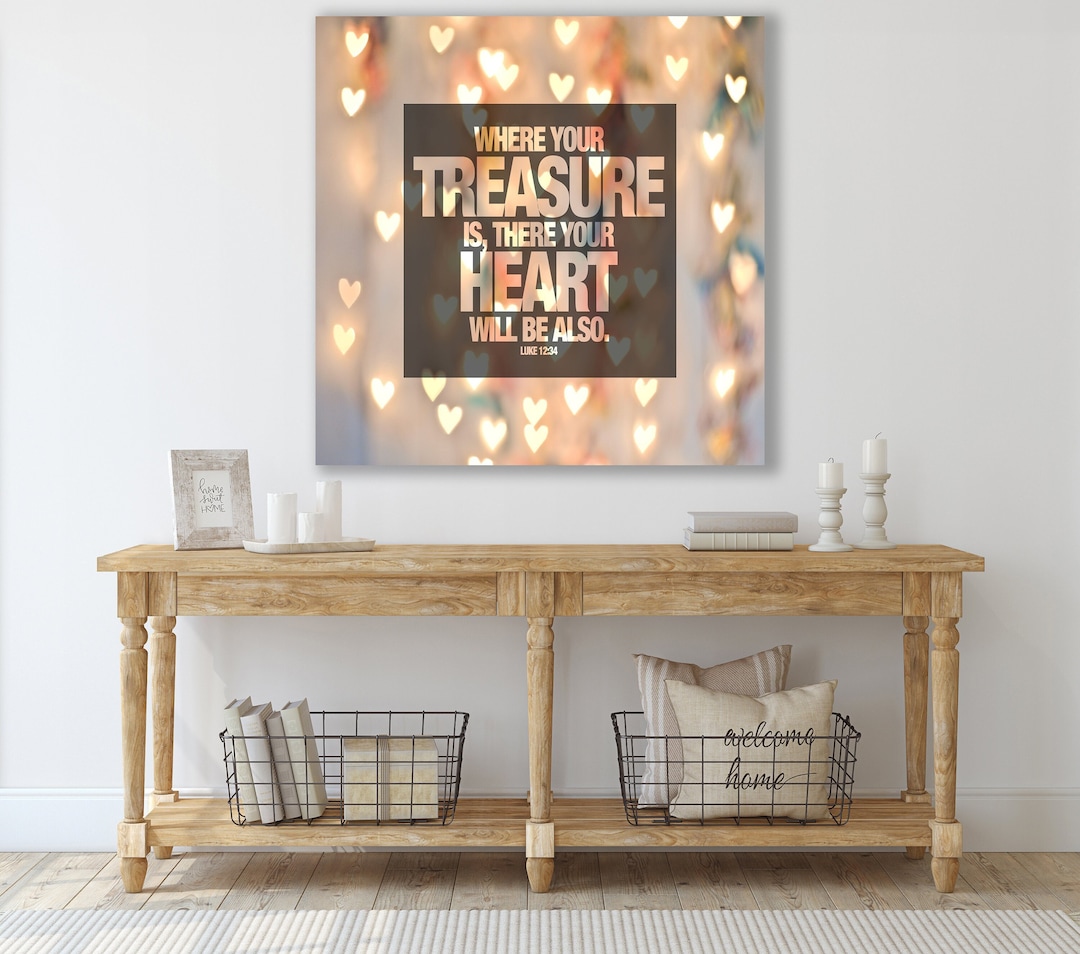 Verse Art Print, Biblical Wall Art, Huge Canvas Home Decor, Religious ...