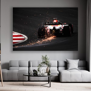 F1 Wall Art, Formula 1 Wall Decor, Huge Canvas Wall Art, Formula 1 Wall ...