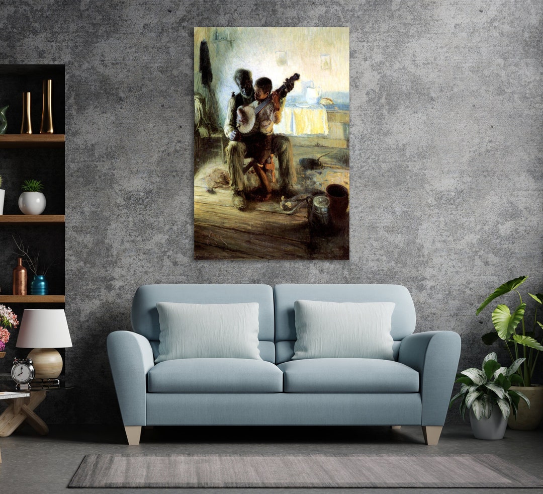 The Banjo Lesson Wall Art, Huge Canvas Home Decor, the Banjo Lesson ...