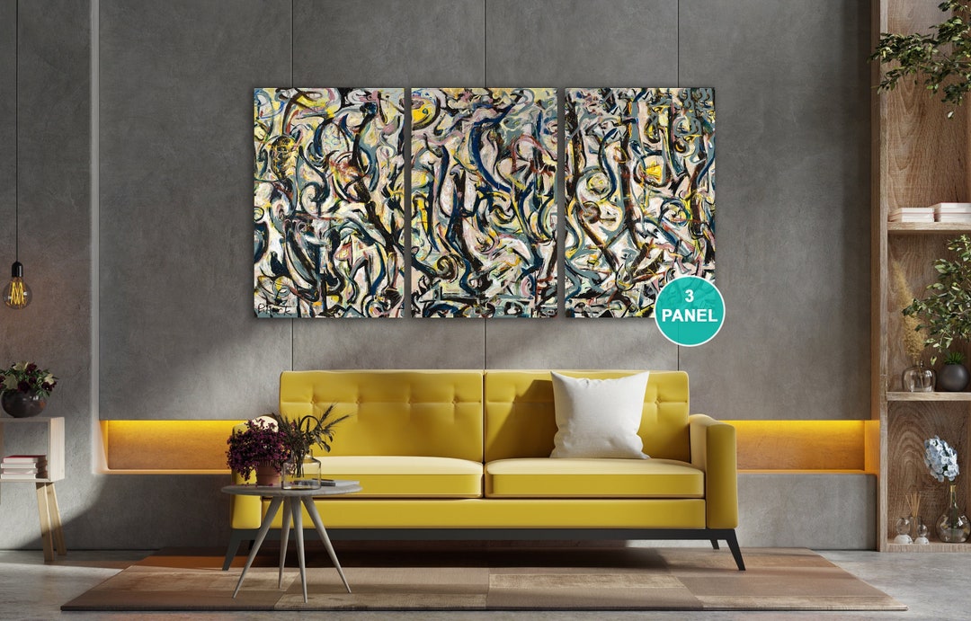 Mural Wall Art, Jackson Pollock Art, Mural Wall Decor, Huge Canvas Wall ...