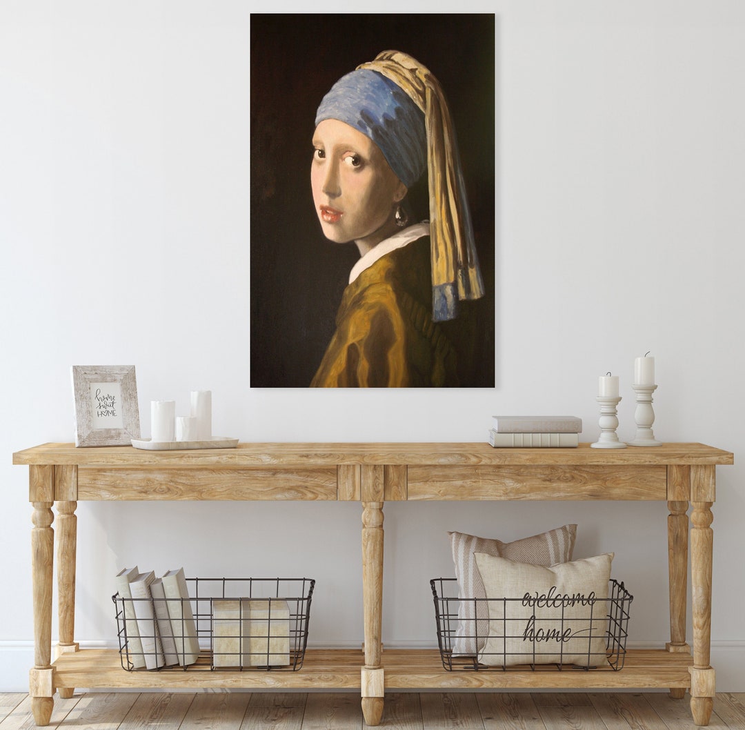 Girl With a Pearl Earring Wall Art, Johannes Vermeer, Girl With a Pearl ...