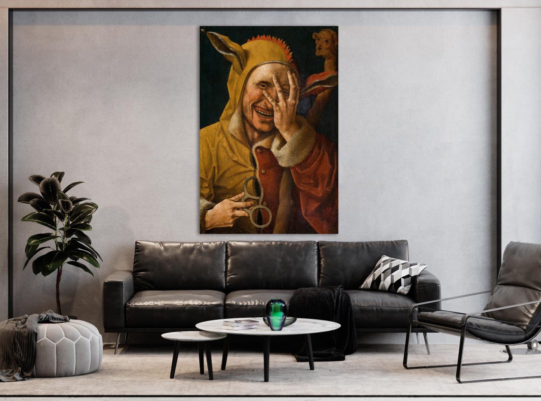 The Laughing Fool Wall Art, Huge Canvas Home Decor, Jacob Cornelisz Art ...