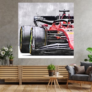 F1 Canvas, Formula 1 Wall Decor, Huge Canvas Wall Art, Formula 1 Wall ...