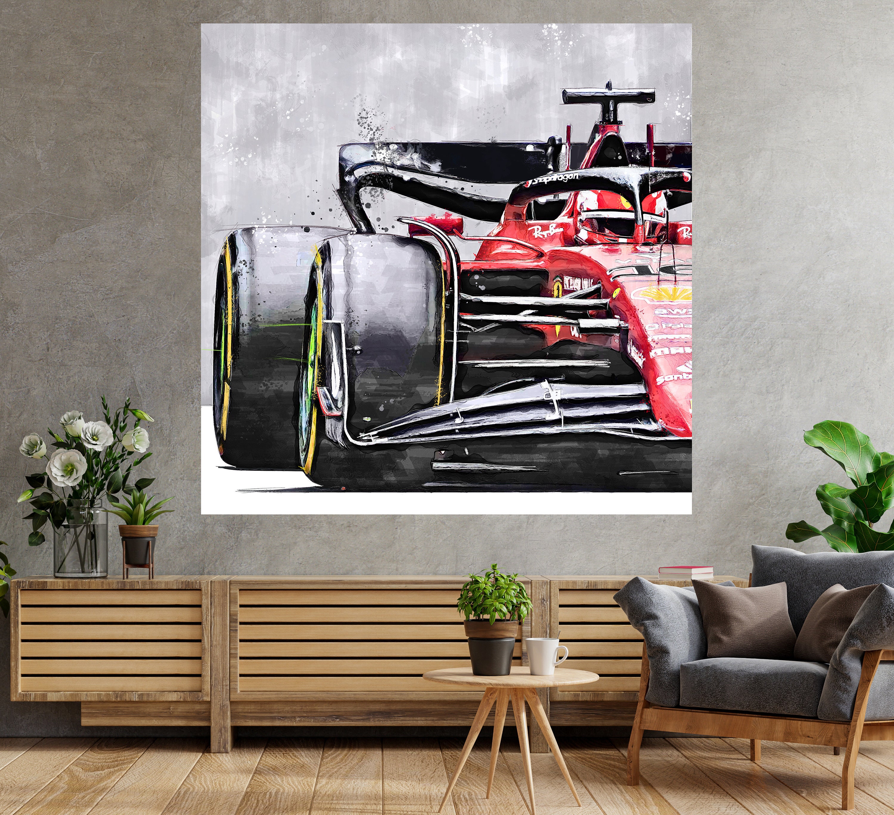 F1 Canvas Formula 1 Wall Decor Huge Canvas Wall Art Formula - Etsy
