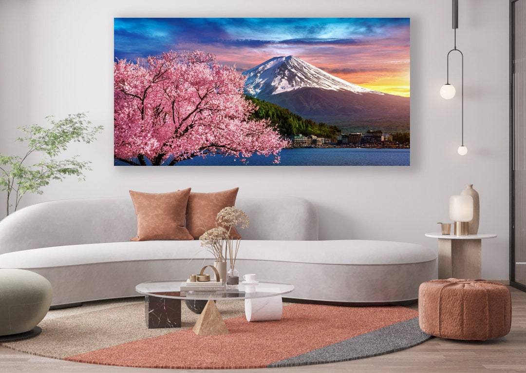 Japanese Sakura, Japanese Flowering Cherry Blossom Art, Mount Fuji ...