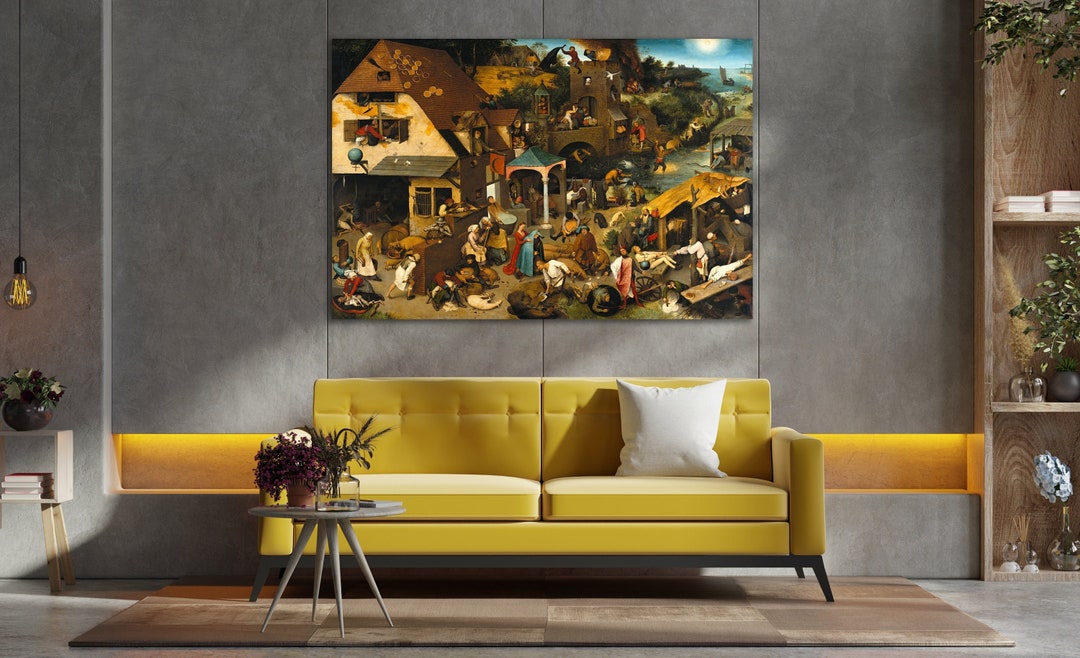 Netherlandish Proverbs Wall Art, Pieter Bruegel the Elder, the Dutch ...