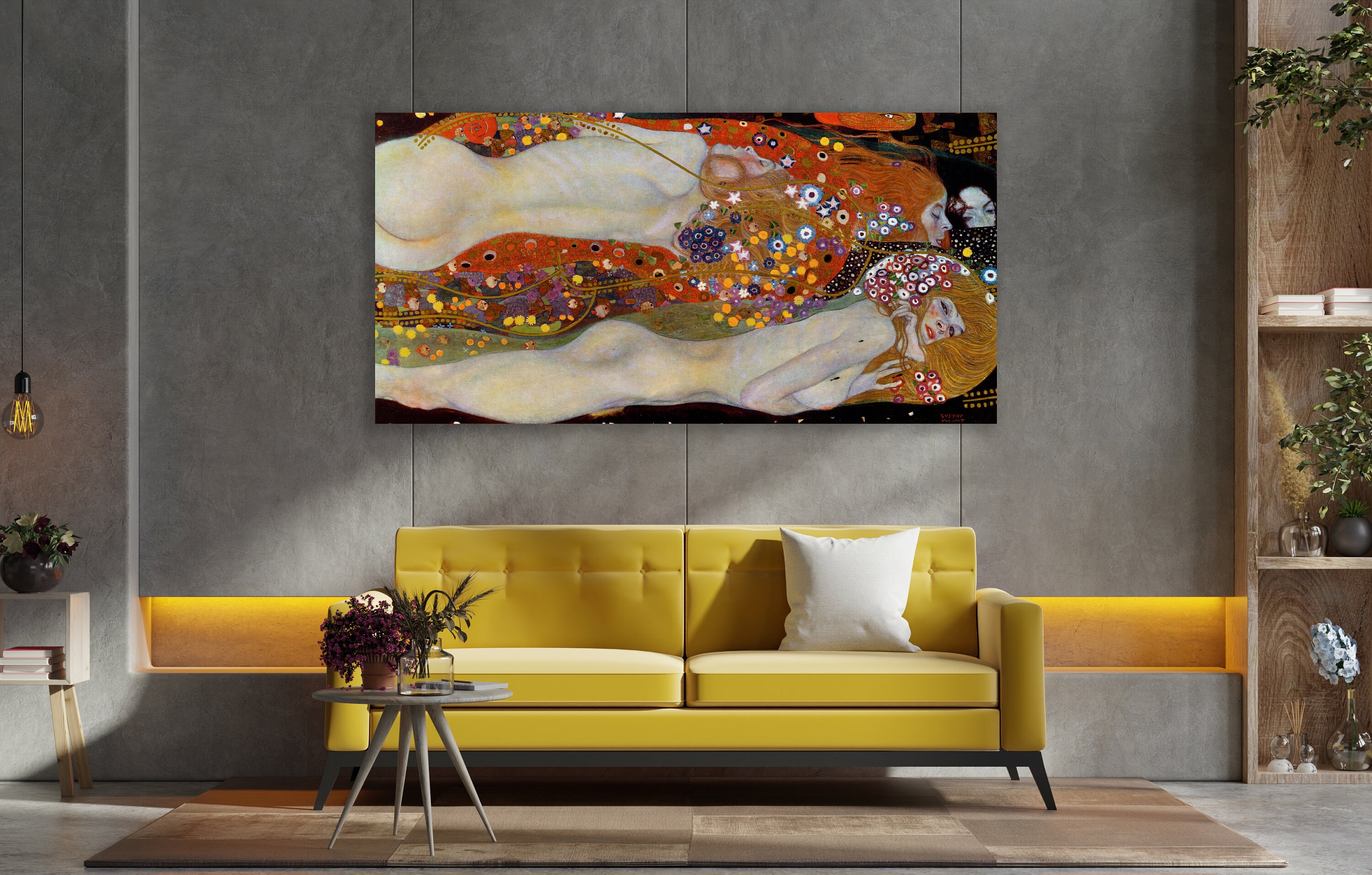 Water Serpents II Wall Art, Gustav Klimt Art, Huge Canvas Wall Art ...